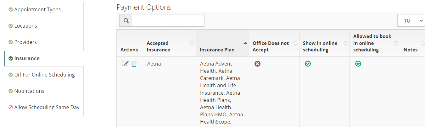 Setting Up Online Scheduling Menus | RSI