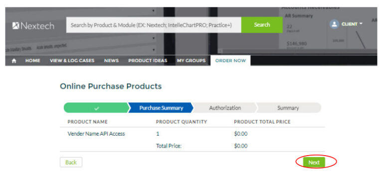 Ordering APIs for Nextech Partners — Nextech Community Portal | RSI